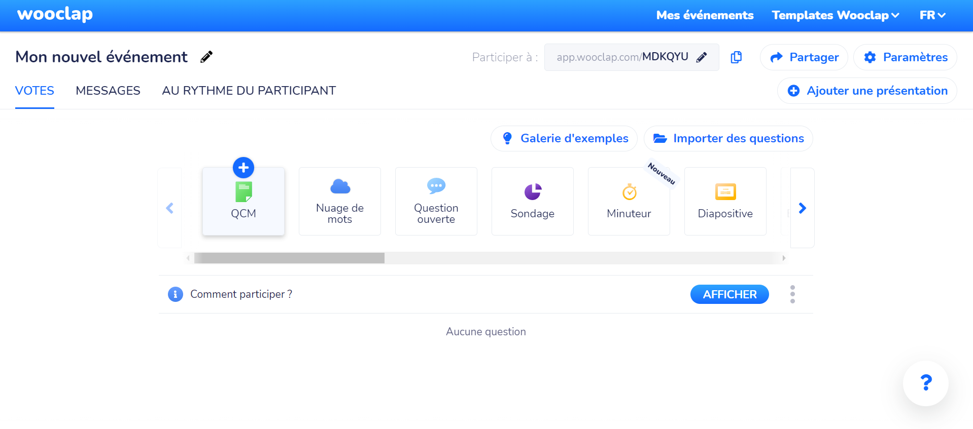 Créez un QCM interactif en ligne avec Wooclap : rapide et gratuit